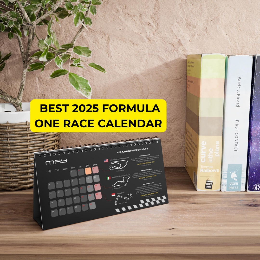 F1 Desk Calendar 2025 Season With All Grand Prix Dates, Formula 1 ...
