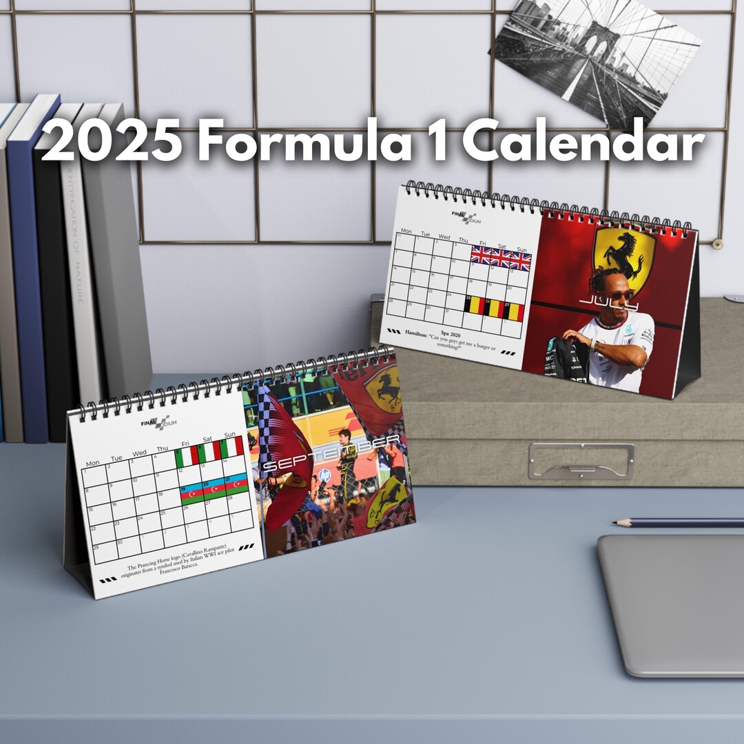 Ferrari Inspired 2025 Formula 1 Desk Calendar With All Race Dates - Etsy UK