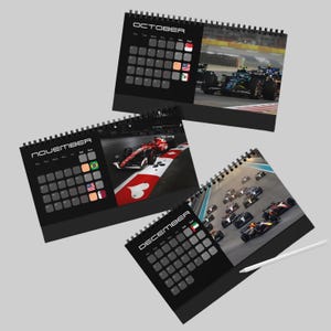2025 F1 Desk Calendar, Formula 1 Calendar, F1 Race Calendar, F1 Gift ...