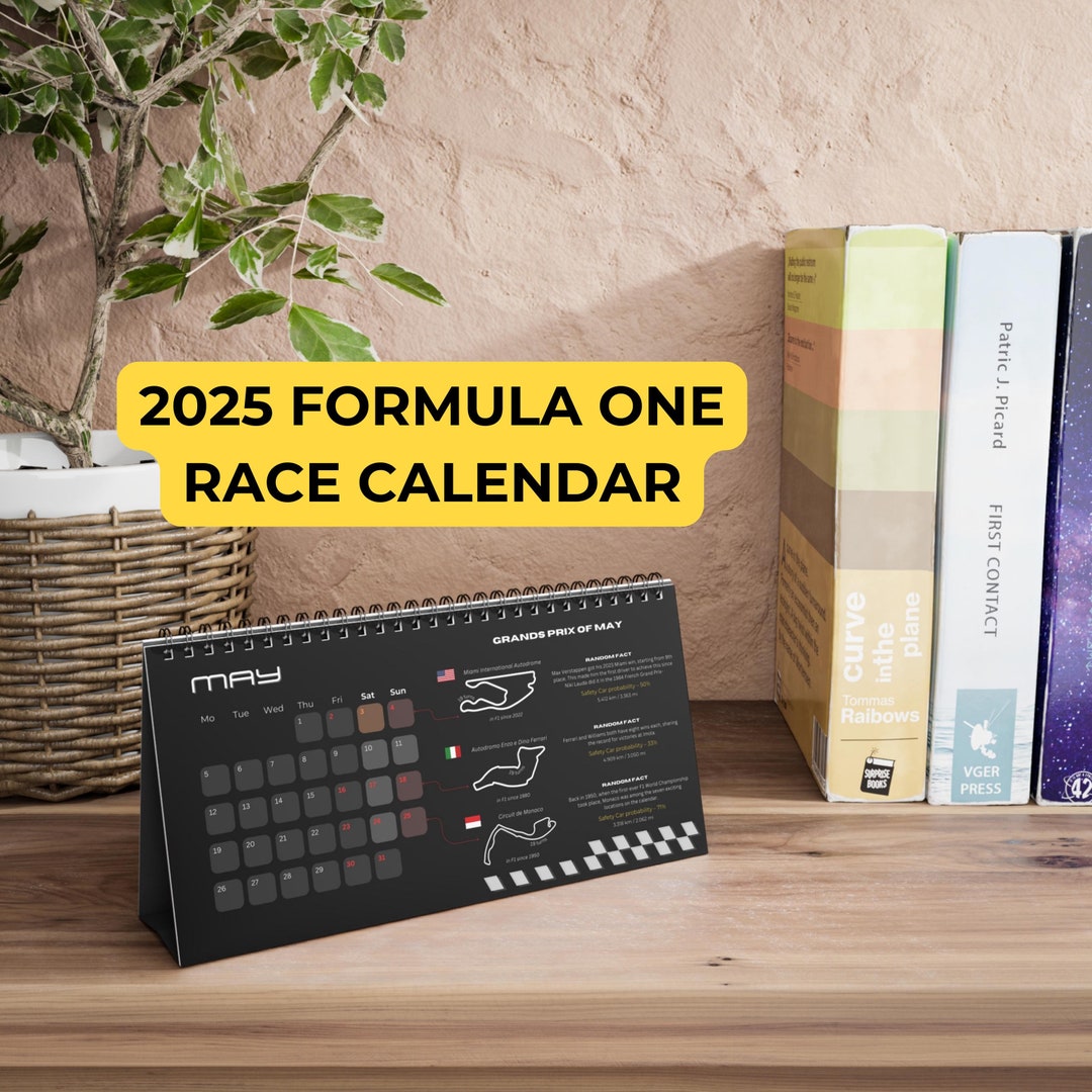 2025 F1 Race Calendar, Formula 1 Desk Calendar, F1 Grand Prix Dates ...