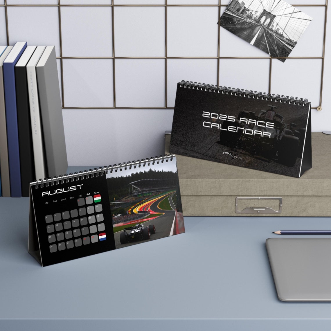 2025 F1 Desk Calendar, Formula 1 Calendar, F1 Race Calendar, F1 Gift ...