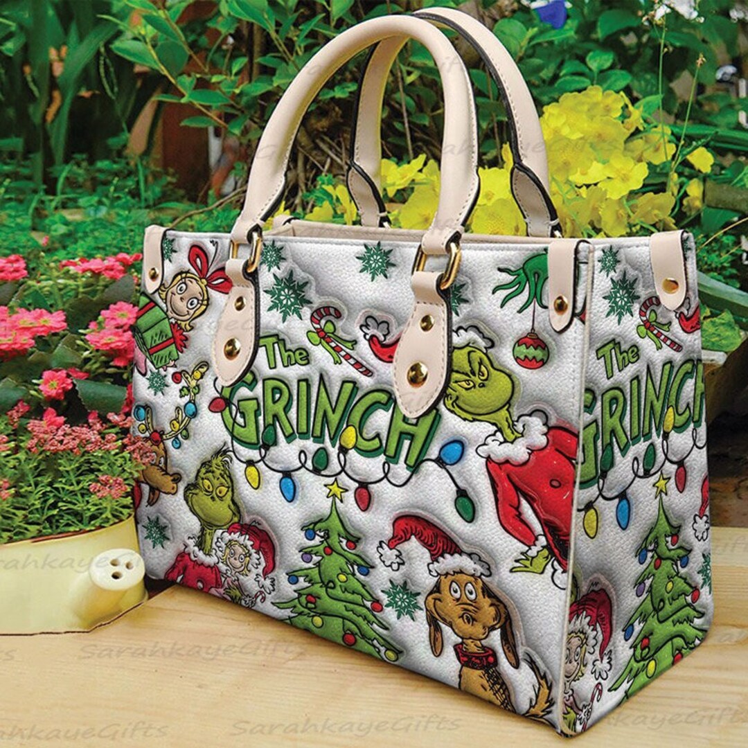 Grinch Christmas Leather Baggrinch Woman Bags and - Etsy Australia