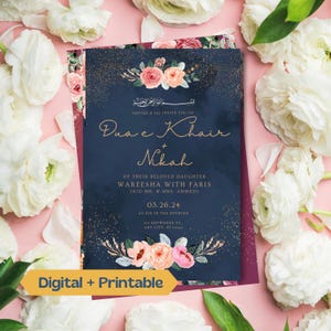 Nikkah Invitation Digital Muslim Wedding Invitation Card Nikah Invite ...