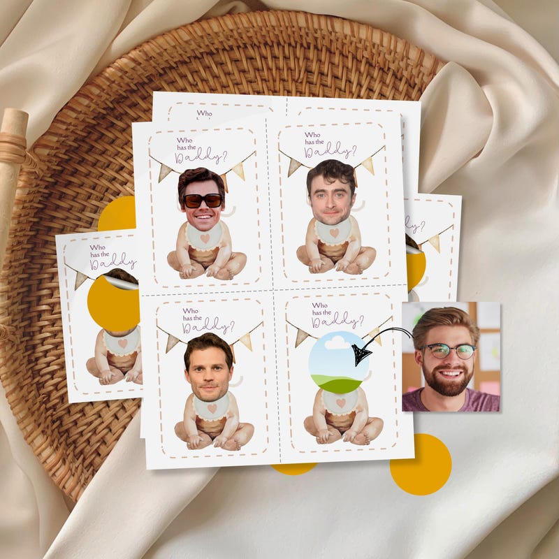 Who's the Daddy Baby Shower Scratch Off - Etsy