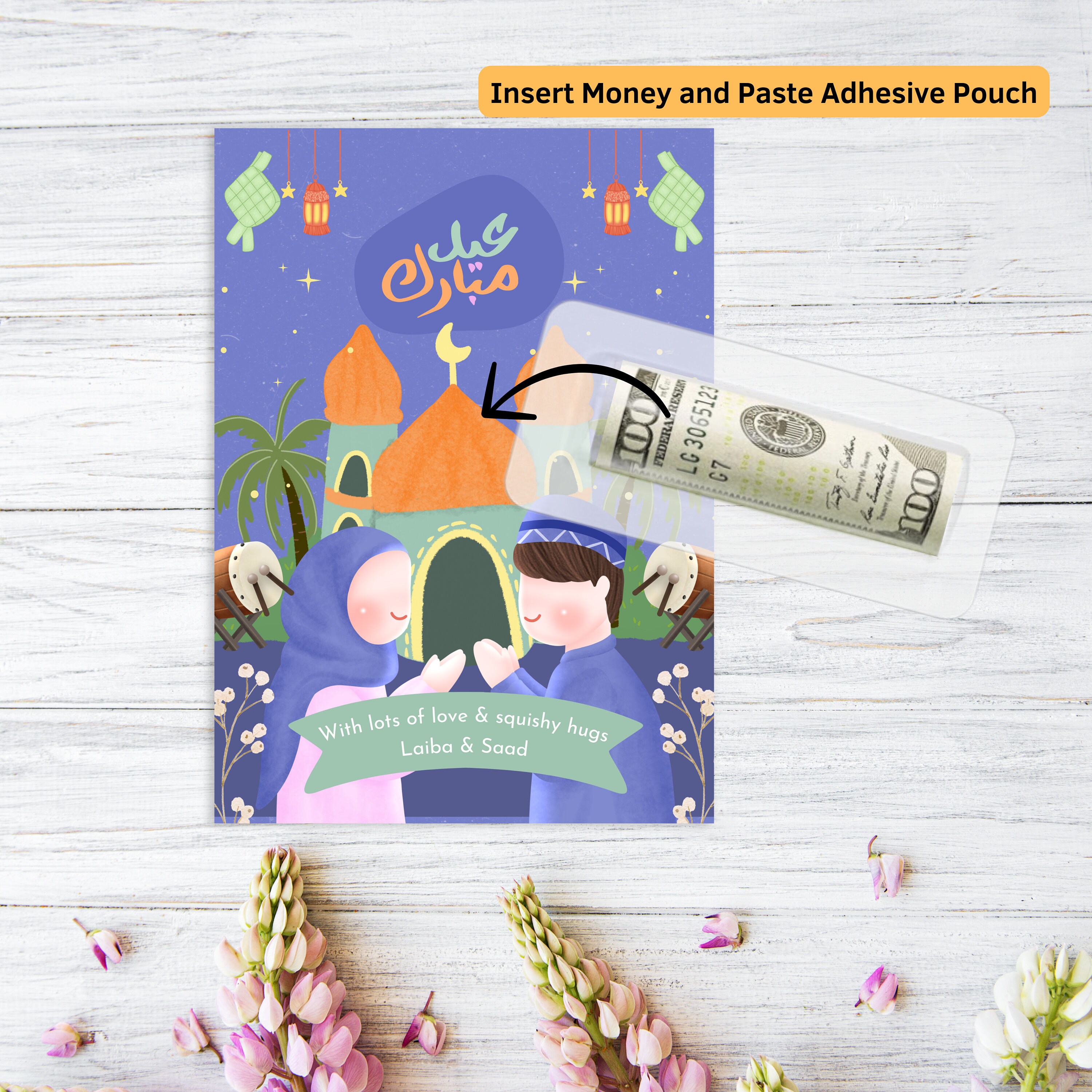 Customized Eid Money Cards Pack of 10 Eid Money Envelopes Cash Gift ...