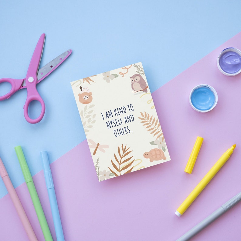 Back to School Kids Affirmation Cards, Children's Positive Motivational ...