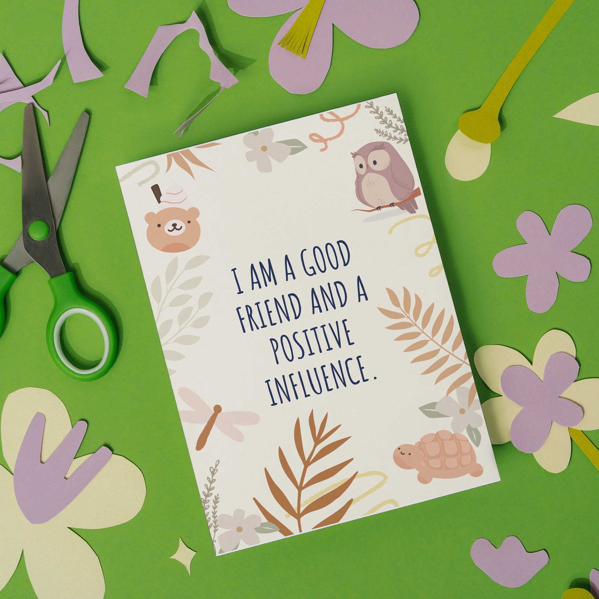 Back to School Kids Affirmation Cards, Children's Positive Motivational ...