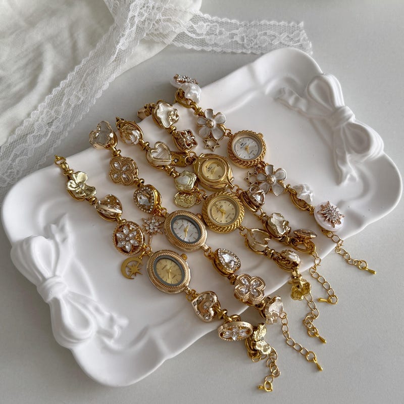 Gold Watch Small Flower - Etsy