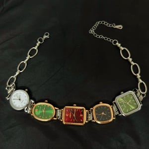 Handmade Watch Faces Choker,steampunk Clock Necklace,whimsigoth Gothic ...