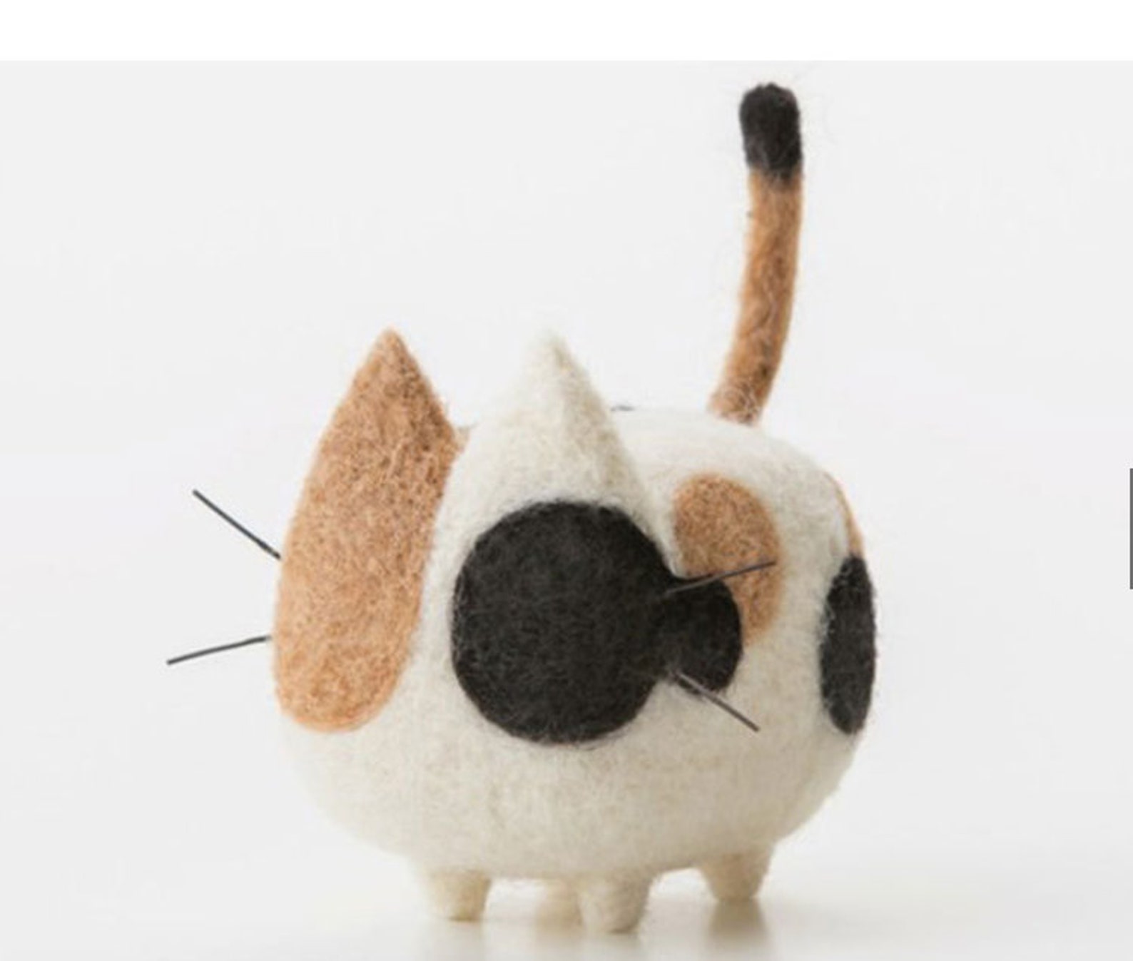 Faceless Cat Figurine Wool Felt Poke Music Material Package English the ...
