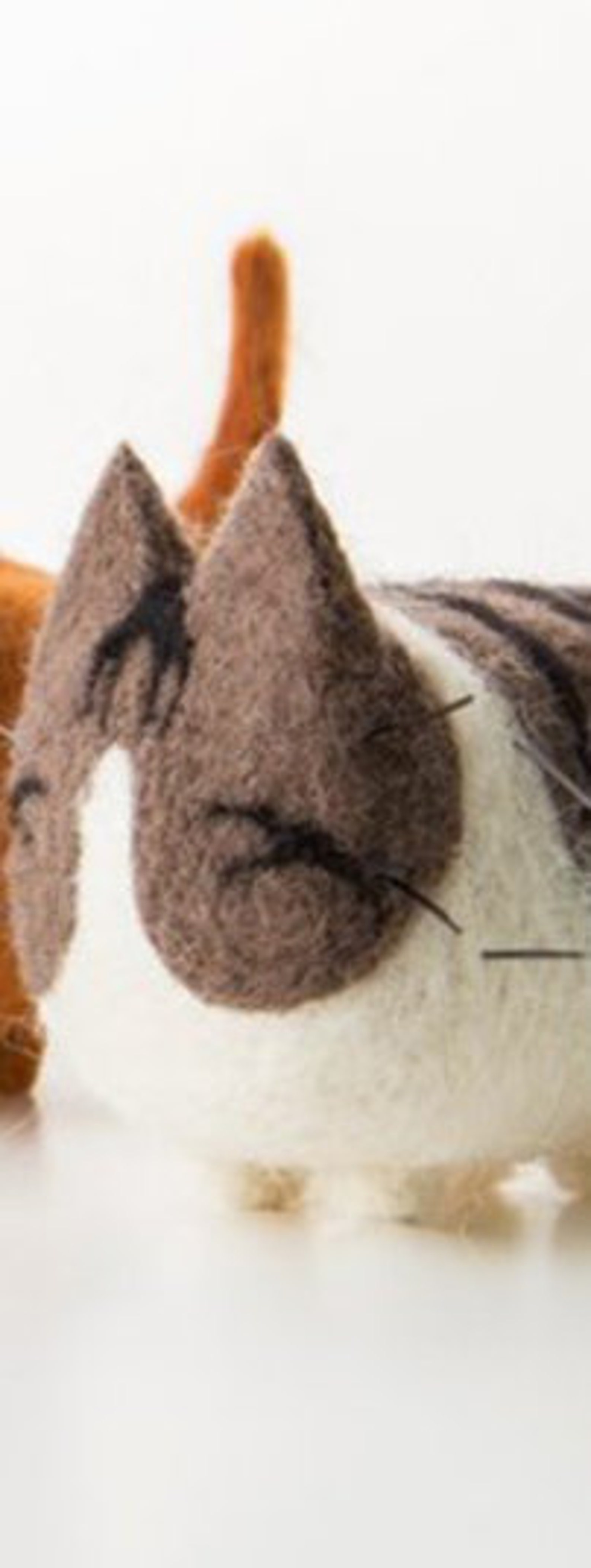 Faceless Cat Figurine Wool Felt Poke Music Material Package English the ...