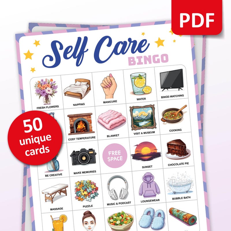Self Care Bingo - Etsy