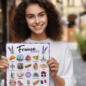 France Travel Bingo Game, 50 Bingo Cards, Travel Trip Vacation ...