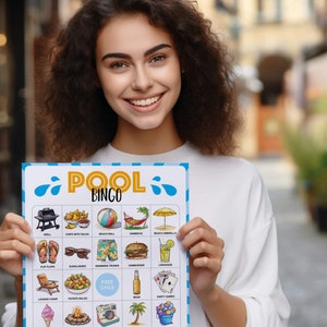 Pool Party Game, 50 Bingo Cards, Summer Activities, Digital Download ...