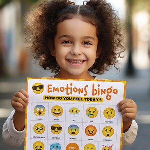 Emotions Bingo, 50 Bingo Cards, Learning Feelings for Kids Party Game ...
