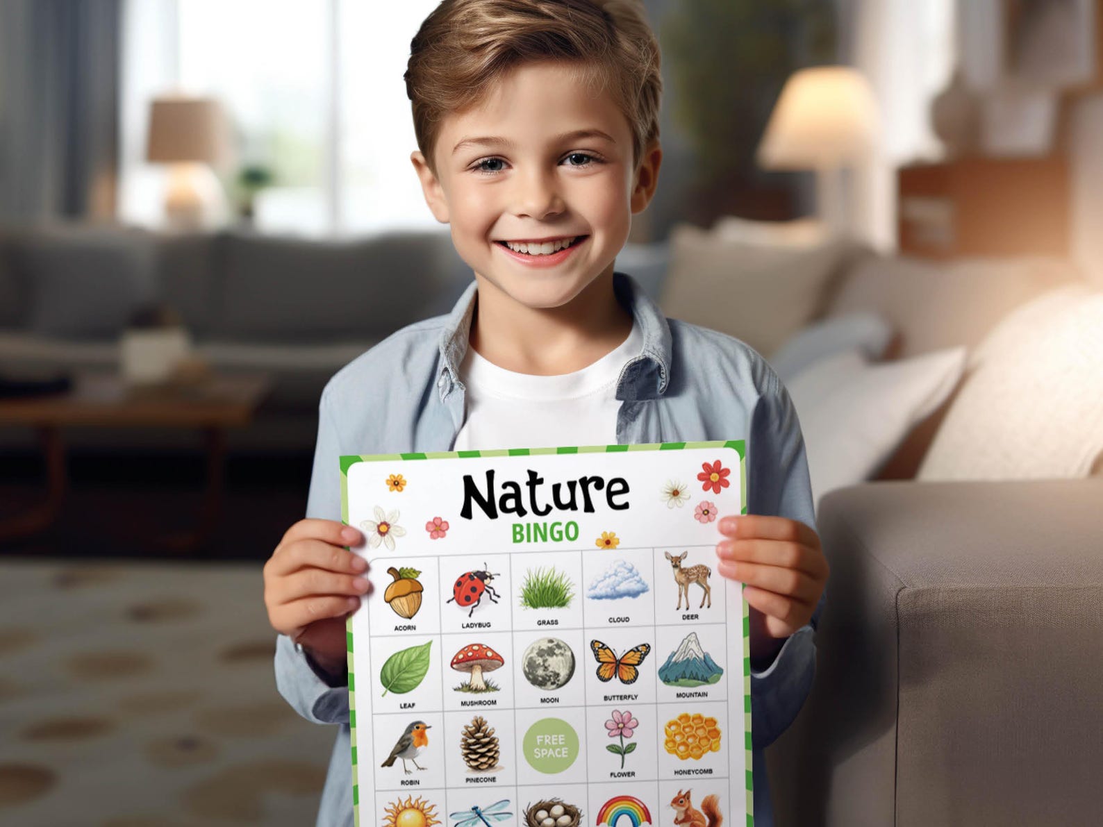 Nature Bingo, 50 Outdoor Bingo Cards, Nature Birthday Party Game ...
