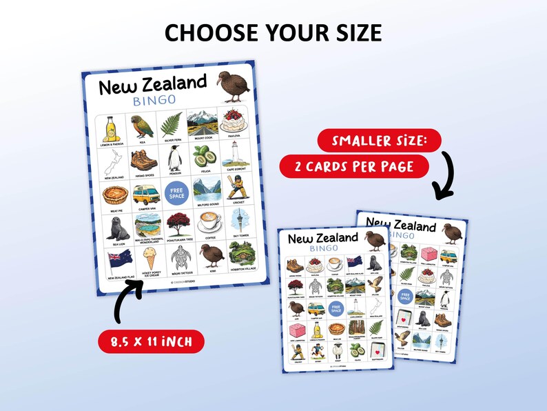New Zealand Travel Bingo Game, 50 Bingo Cards, New Zealand Trip ...