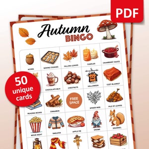 4 Season Bingo Games Set, 50 Bingo Cards per Game, Summer, Spring ...