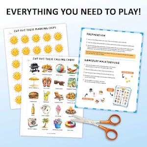 Pool Party Game, 50 Bingo Cards, Summer Activities, Digital Download ...