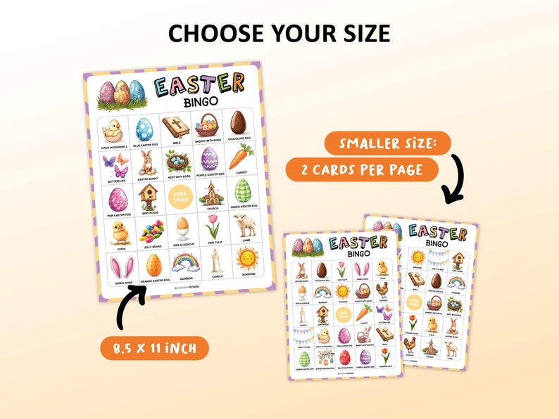 Easter Bingo, 50 Printable Bingo Cards, Easter Party Game, Spring ...