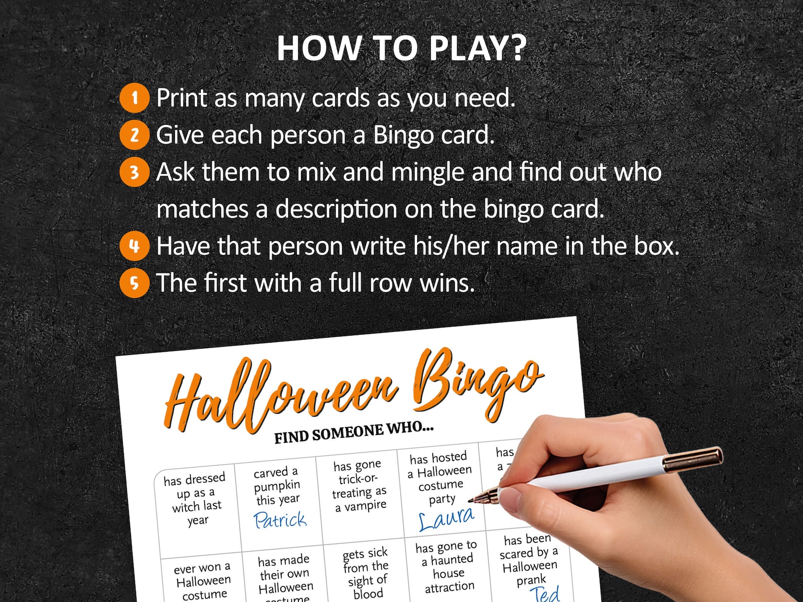 Halloween Bingo for Adults, Printable Halloween Party Games, Find the ...