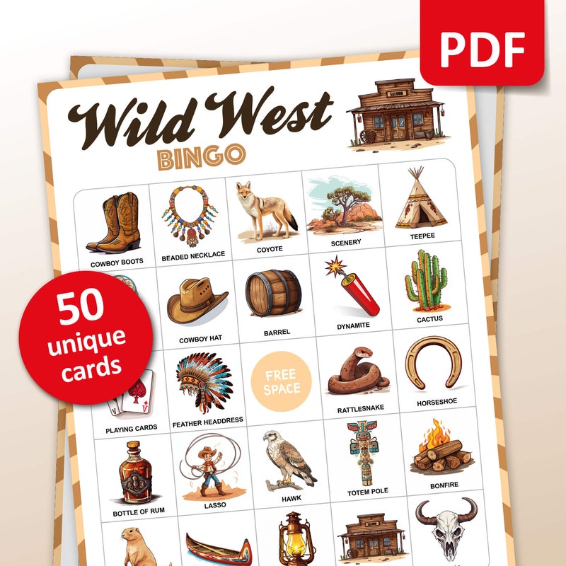 Cowboy Bingo Christmas - Etsy