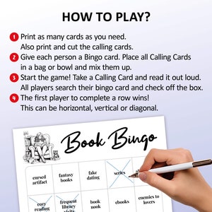 Book Bingo Game, 50 Book Bingo Cards, Book Club Activities, Girls Night ...