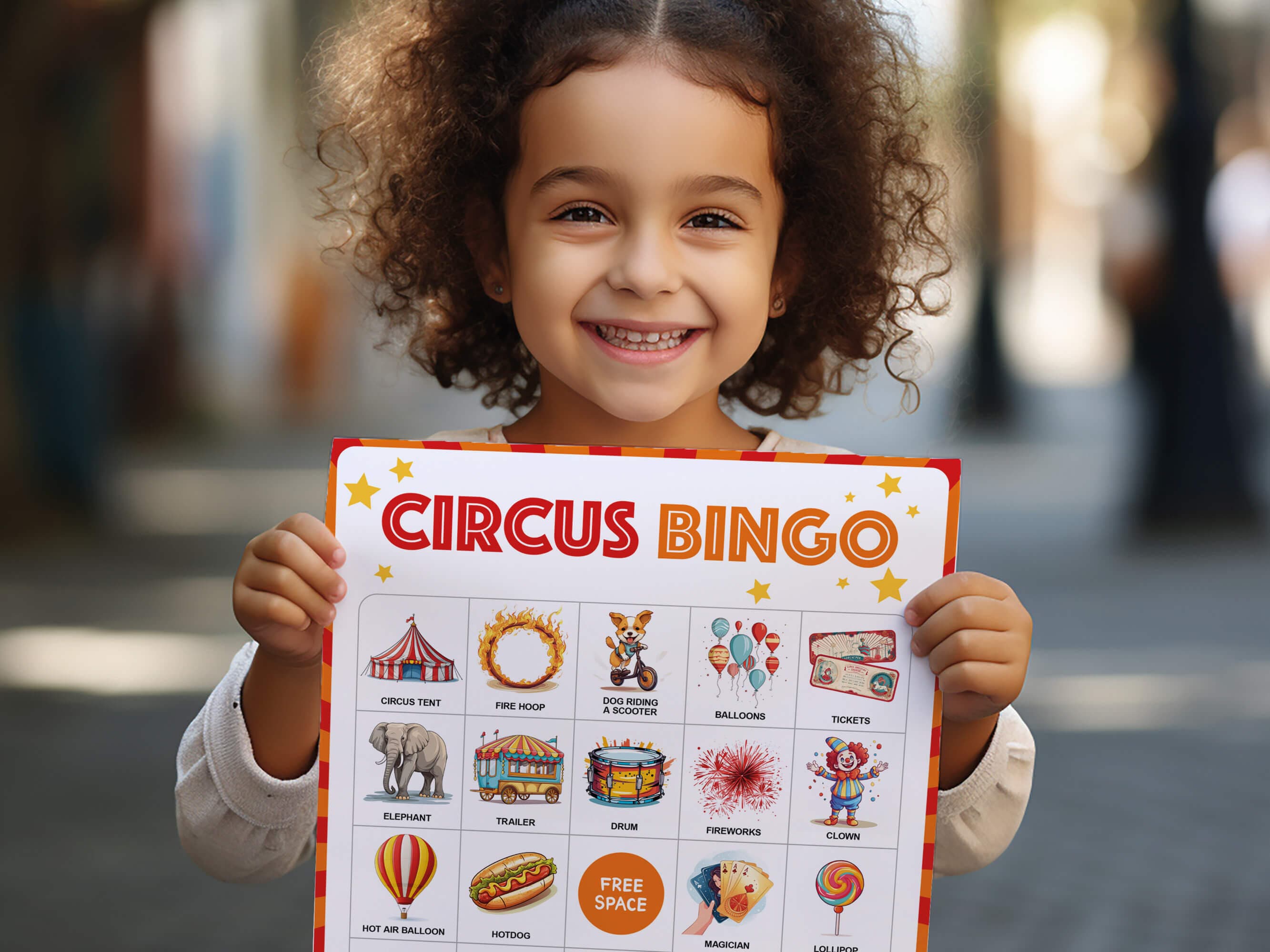 Circus Bingo, 50 Circus Party Bingo Cards, Birthday Activities, Kids ...