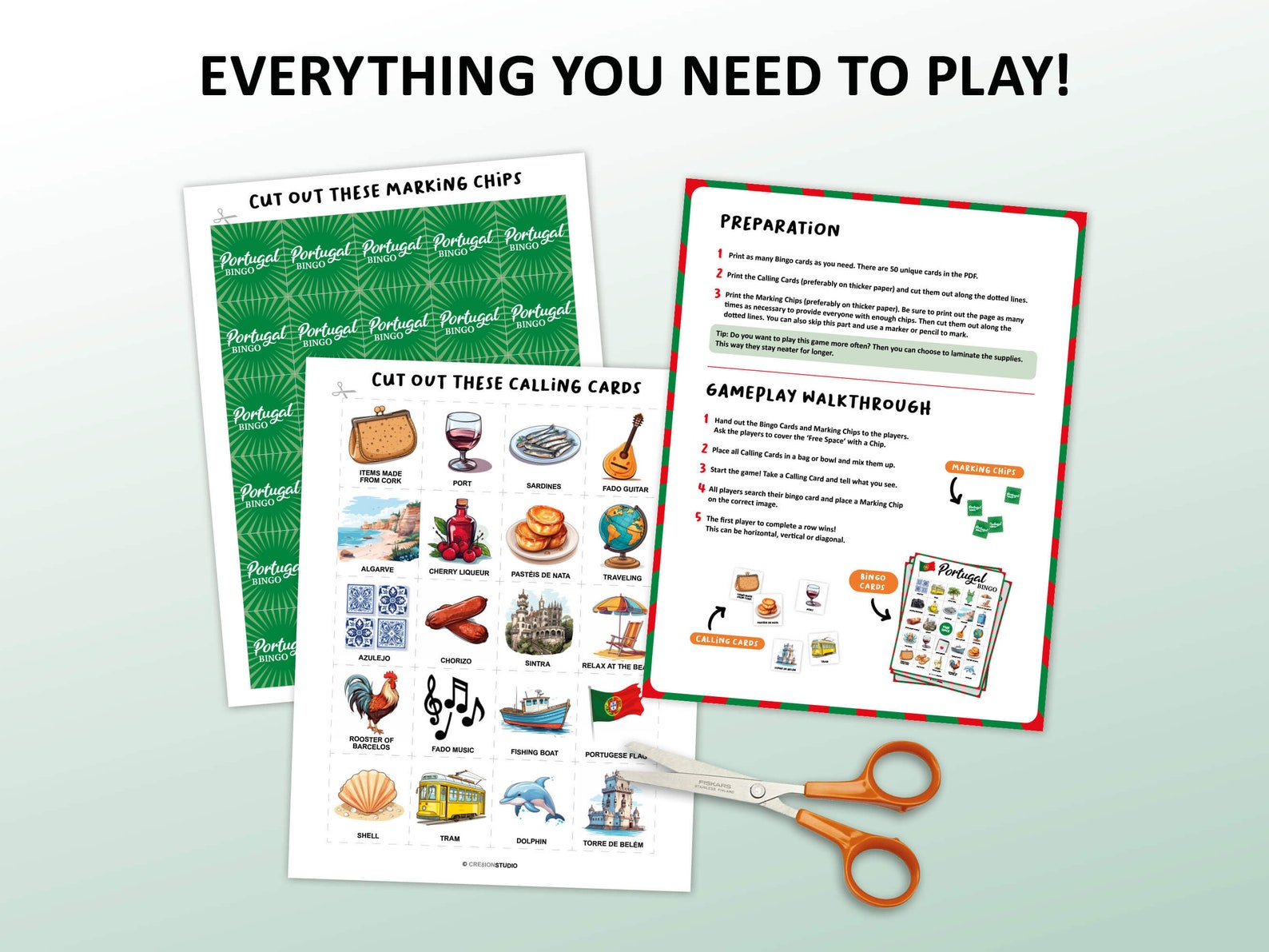 Portugal Travel Bingo Game, 50 Bingo Cards, Europe Trip Vacation ...