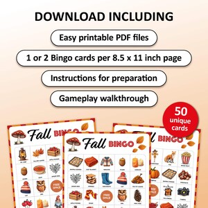 Fall Bingo, 50 Fall Bingo Cards, Season Classroom Activities, School ...