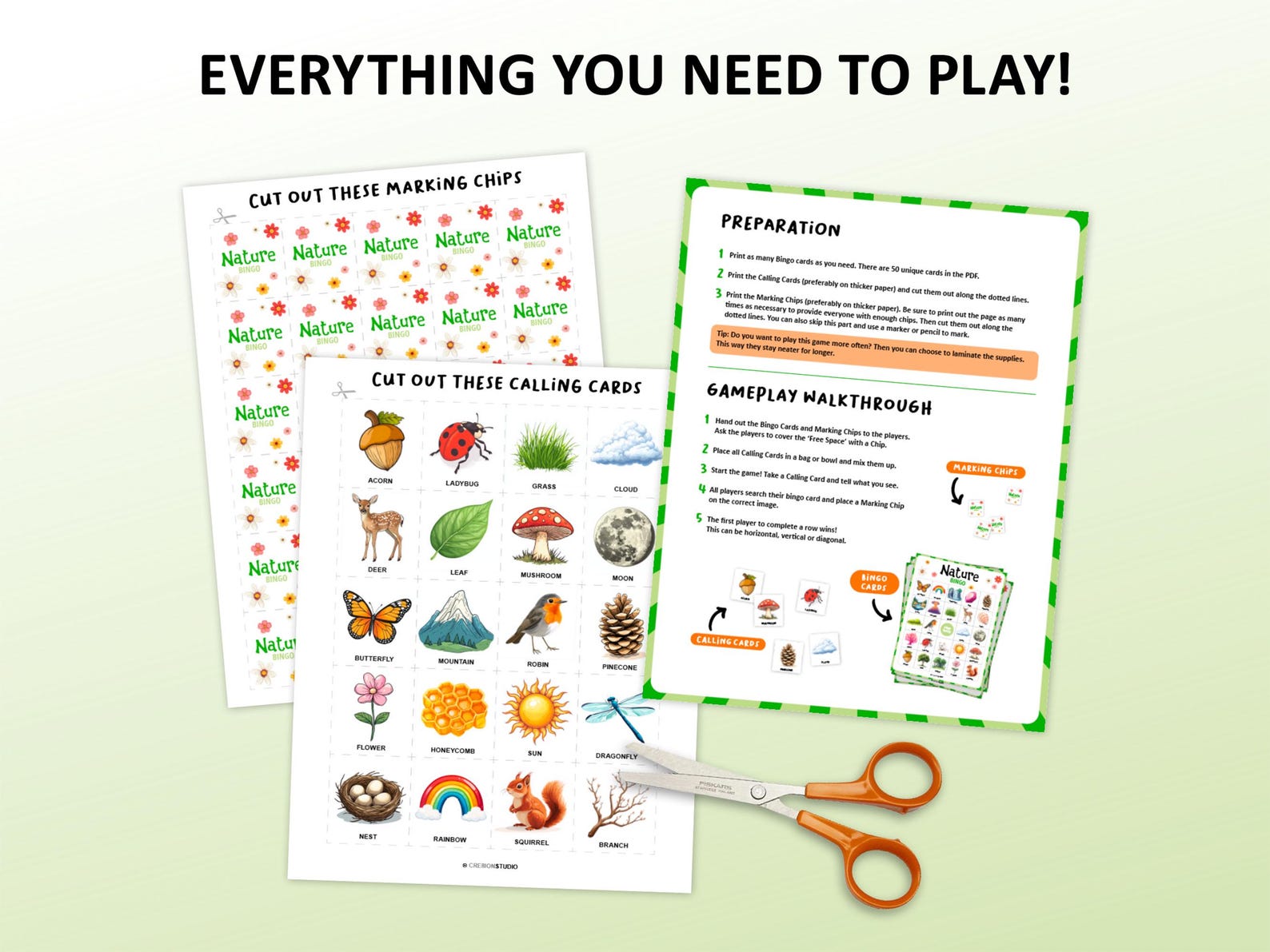 Nature Bingo, 50 Outdoor Bingo Cards, Nature Birthday Party Game ...