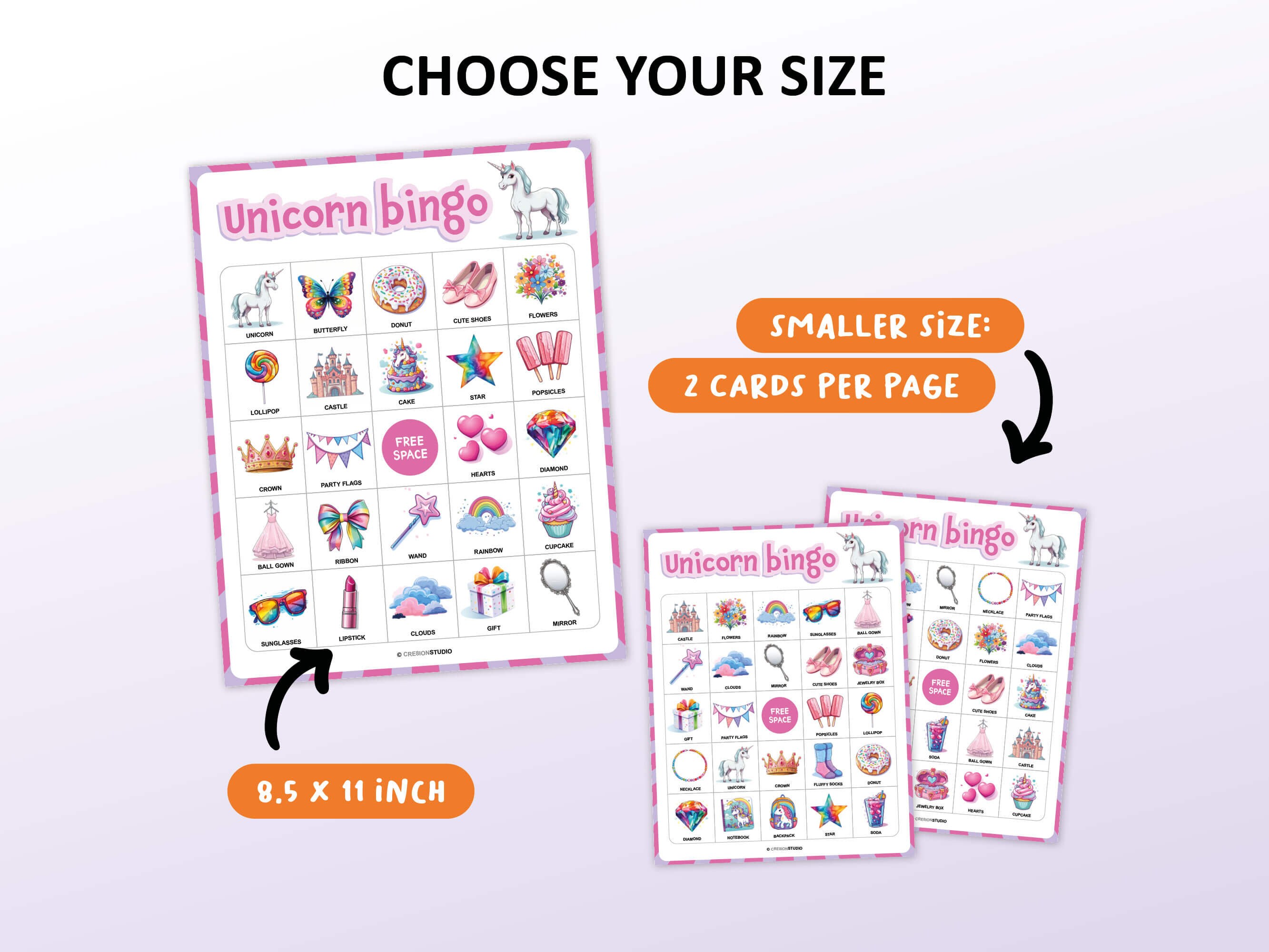 Unicorn Bingo, 50 Rainbow Unicorn Bingo Cards, Birthday Activities ...