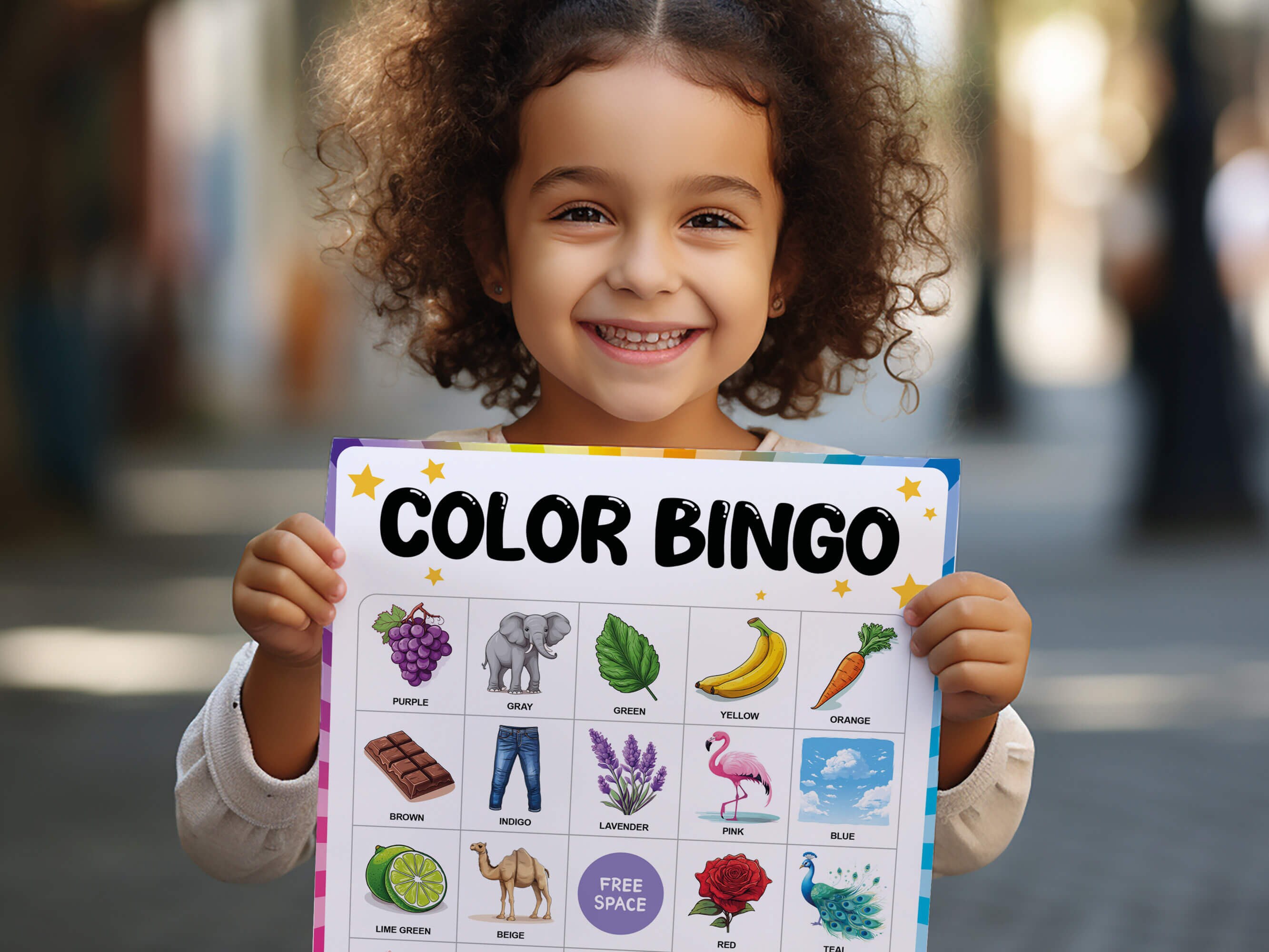 Color Bingo, 50 Color Bingo Cards, Kindergarten Activities, Kids ...