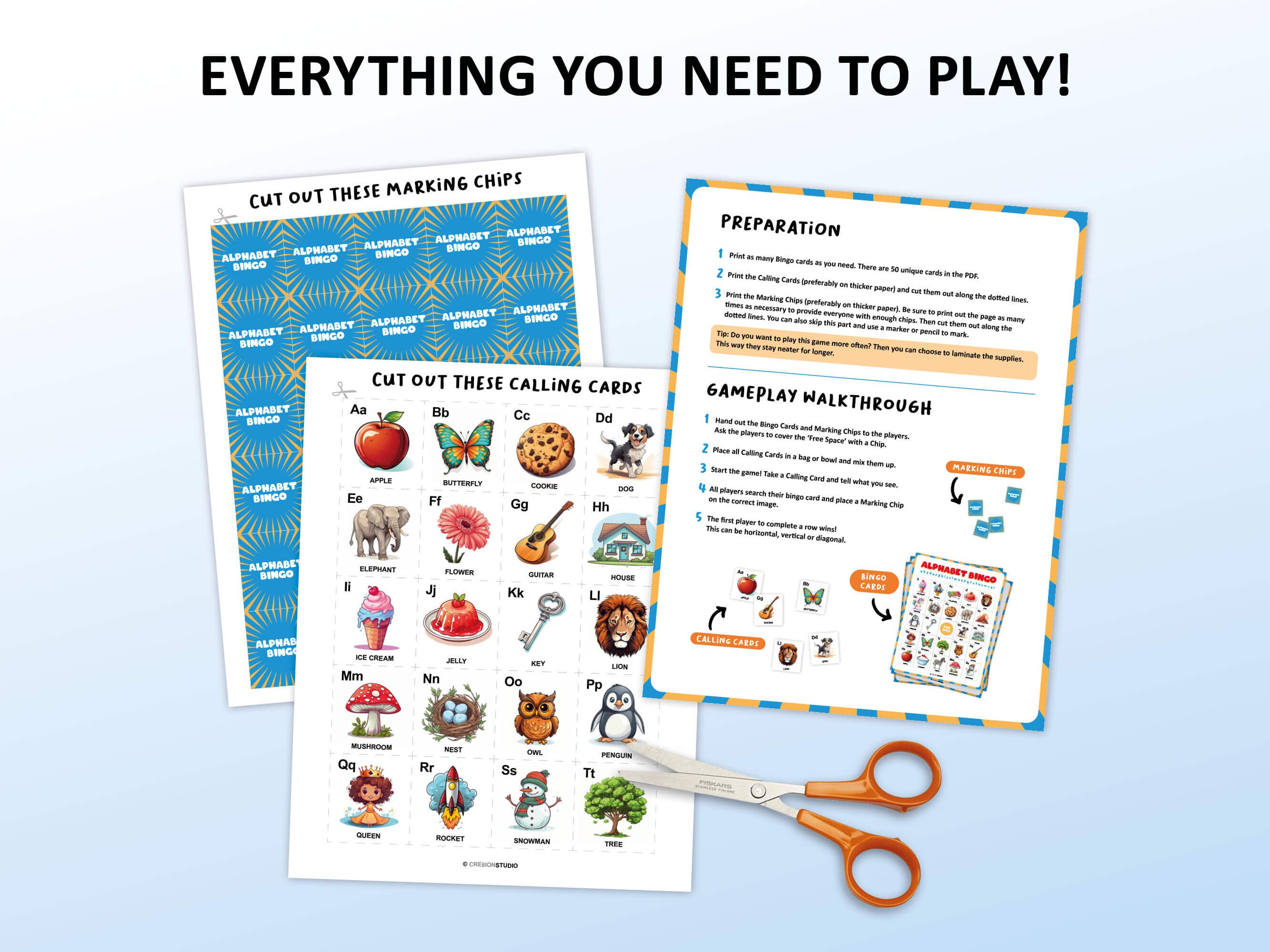 Alphabet Bingo, 50 Letter Bingo Cards, Kids Learning Activities ...