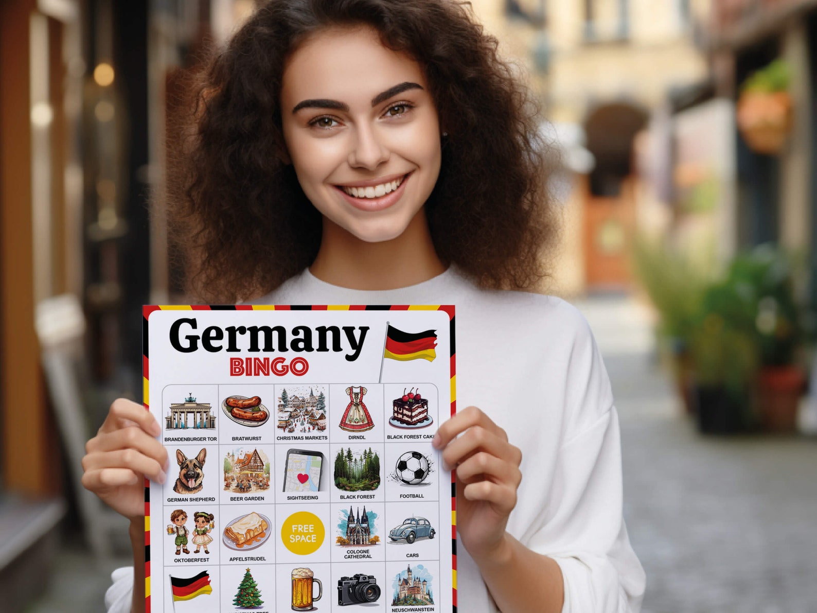 Germany Travel Bingo Game, 50 Bingo Cards, Europe Travel Trip Vacation ...