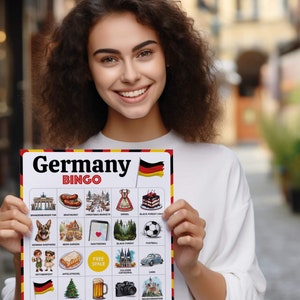 Germany Travel Bingo Game, 50 Bingo Cards, Europe Travel Trip Vacation ...