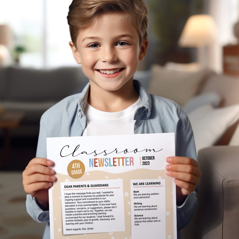 Editable Newsletter Template Bundle Monthly Classroom - Etsy