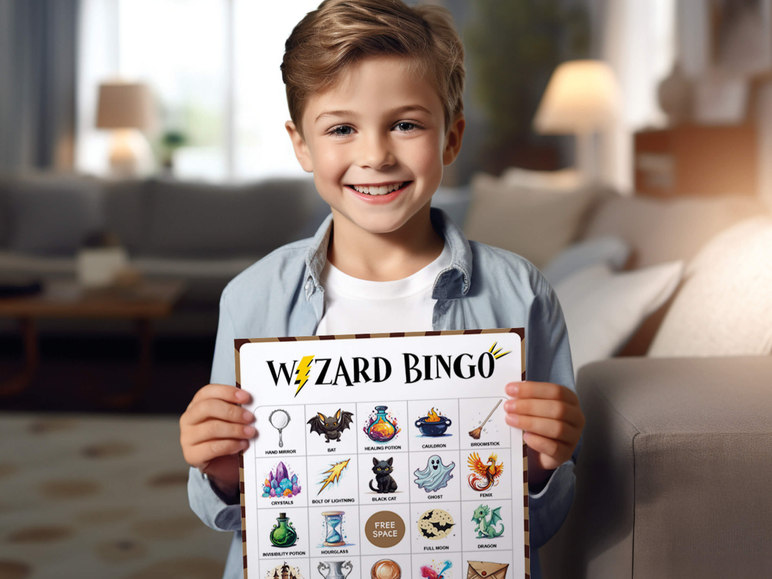 Wizard Bingo, 50 Wizard Bingo Cards, Birthday Activities, Kids Wizard ...