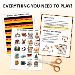 Germany Travel Bingo Game, 50 Bingo Cards, Europe Travel Trip Vacation ...