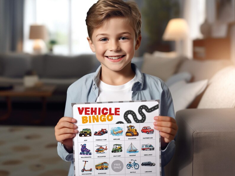 Car Bingo, 30 Birthday Automobile Cards, Birthday Activities, Kids ...