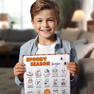 Ghost Halloween Bingo, 50 Spooky Season Bingo Cards, Halloween ...