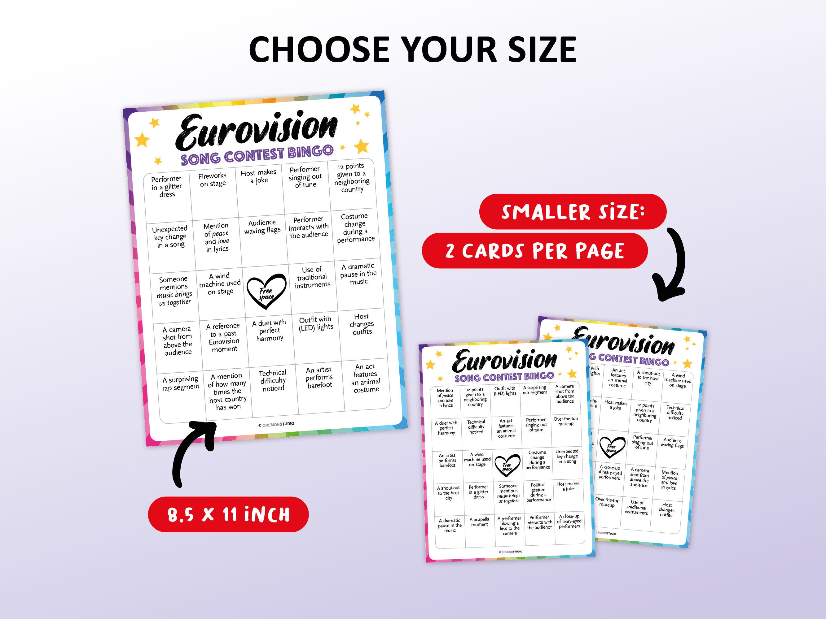 Eurovision Bingo Cards, 2024 Song Contest Printable Party Game ...