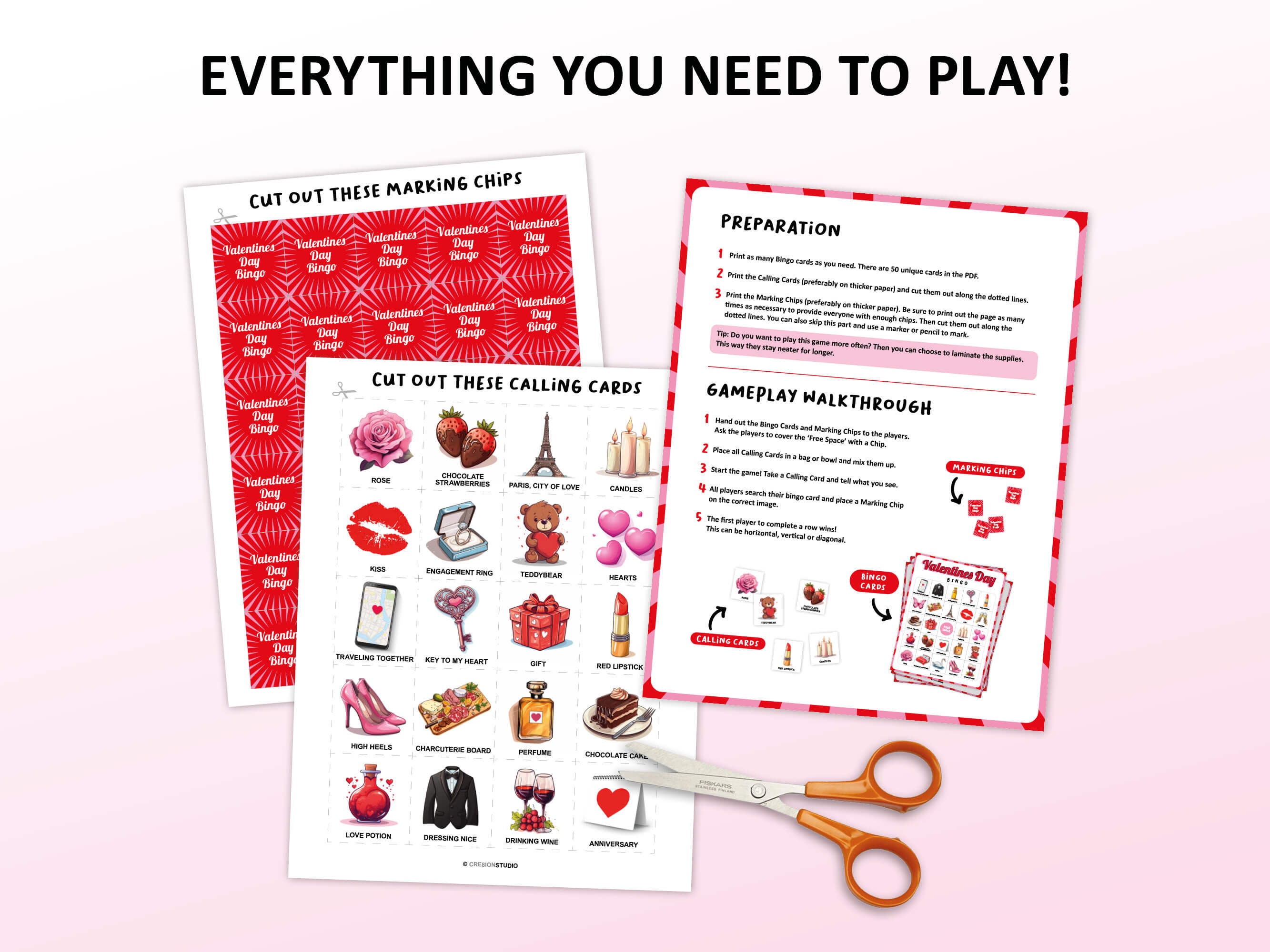 Valentine Game, 50 Valentines Day Bingo Cards, Couple Activities, Love ...