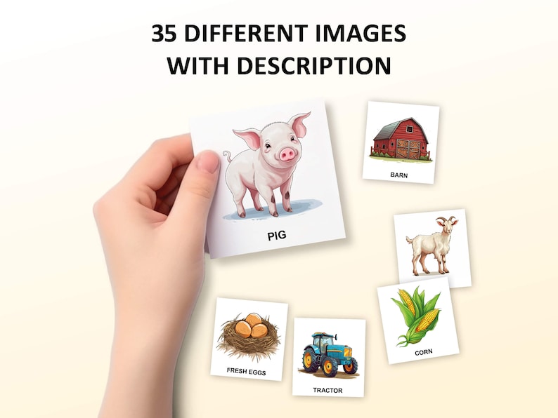 Farm Bingo, 50 Farm Bingo Cards, Birthday Activities, Kids Harvest ...