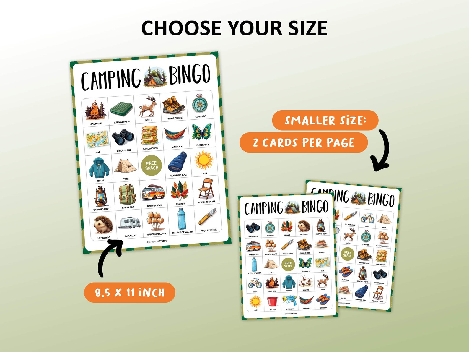 Camping Bingo, 30 Camping Bingo Cards, Vacation Classroom Activities ...