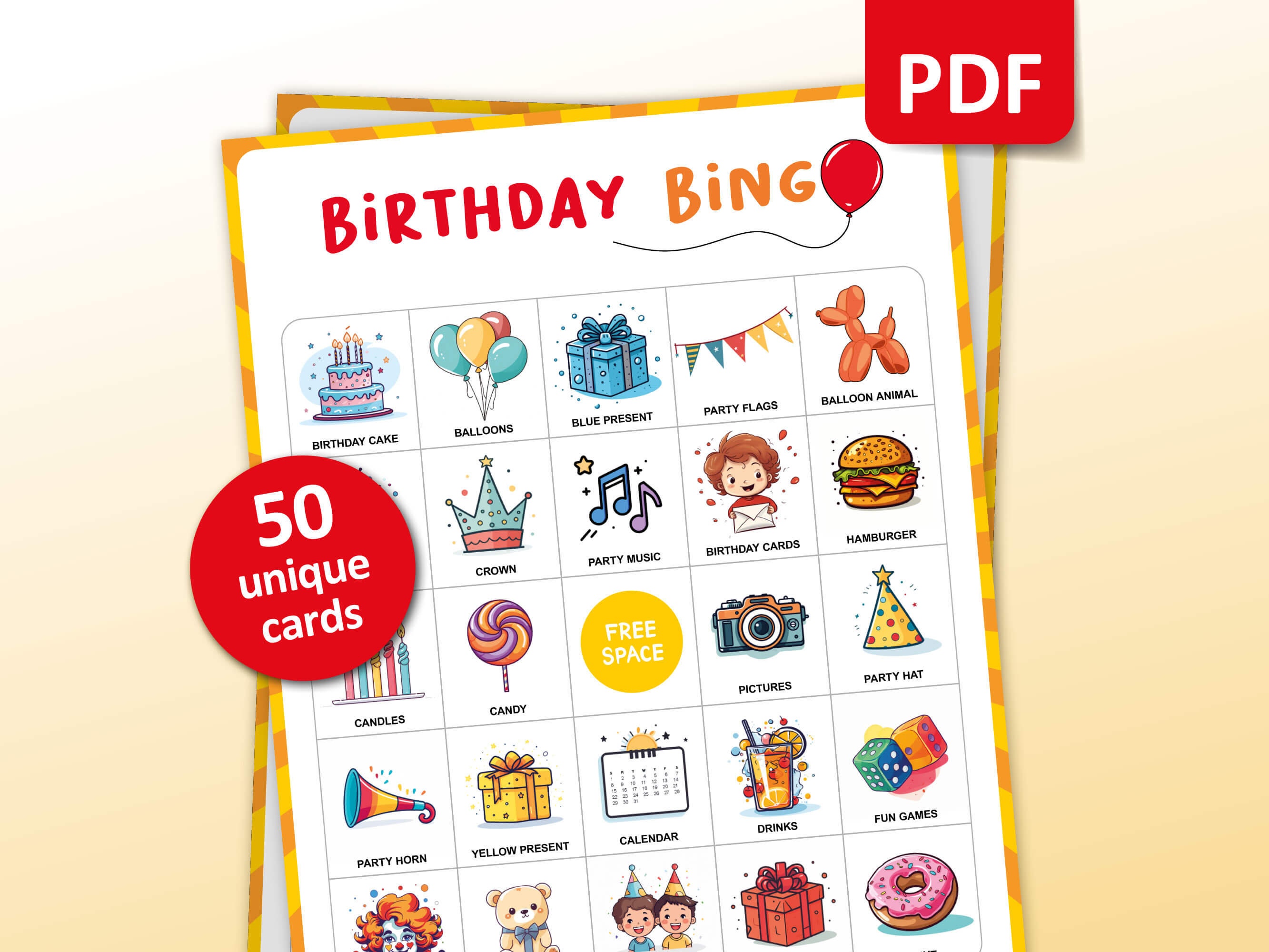 Magic Bingo, 50 Printable Bingo Cards, Birthday Party Game, Kids Wizard ...