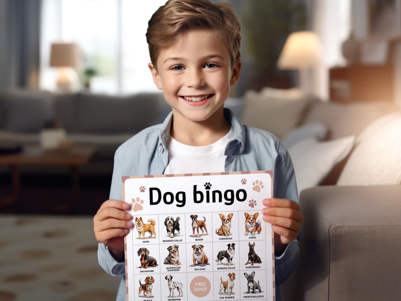 Dog Bingo, 50 Dog Bingo Cards, Birthday Activities, Kids Animal Party ...