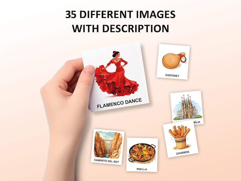 Spain Travel Bingo Game, 50 Spain Bingo Cards, Travel Trip Vacation ...