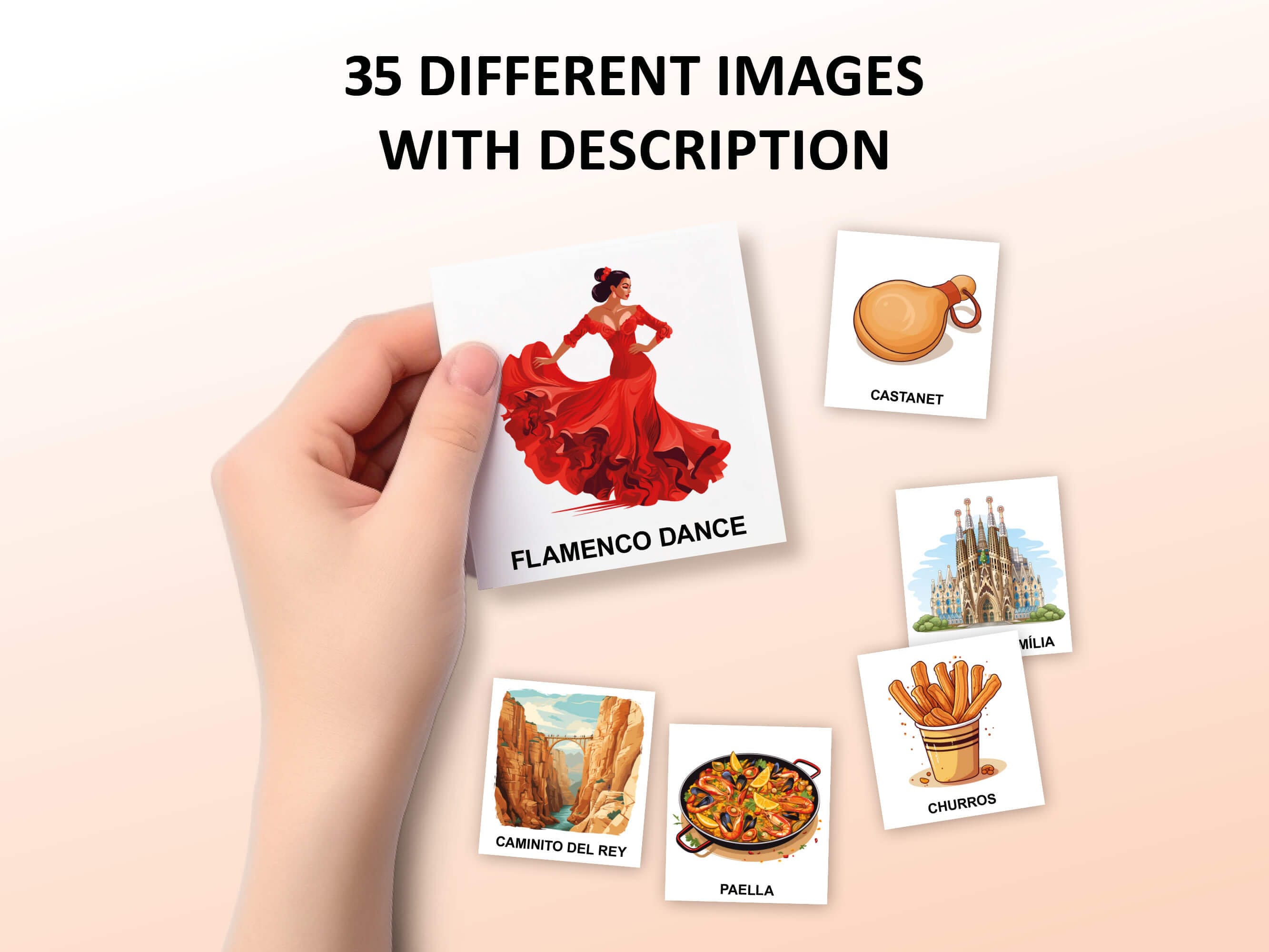 Spain Travel Bingo Game, 50 Spain Bingo Cards, Travel Trip Vacation ...