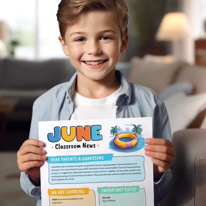 Editable Newsletter Template Canva Monthly Classroom - Etsy Australia